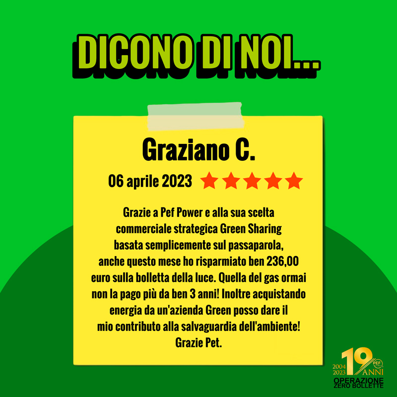 Diventa Cliente PEF POWER – Pef